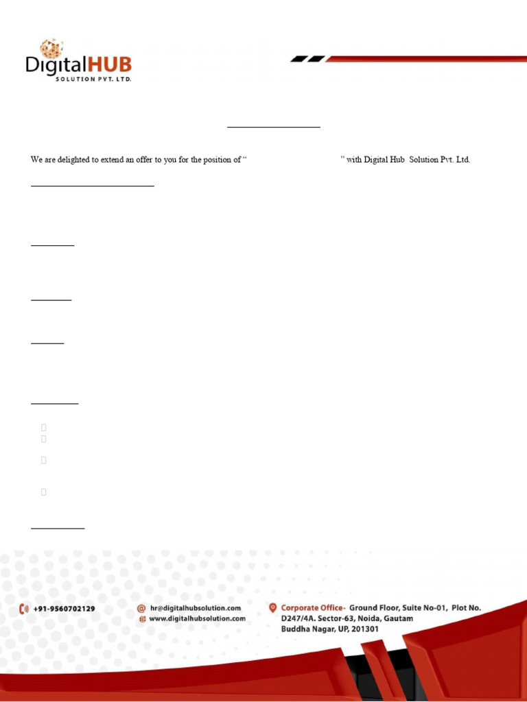 Offer Letter Digital Hub Solutions2 | PDF