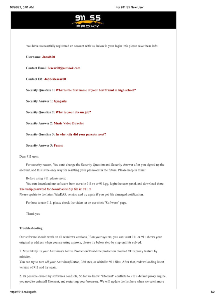 911 Info Pdf