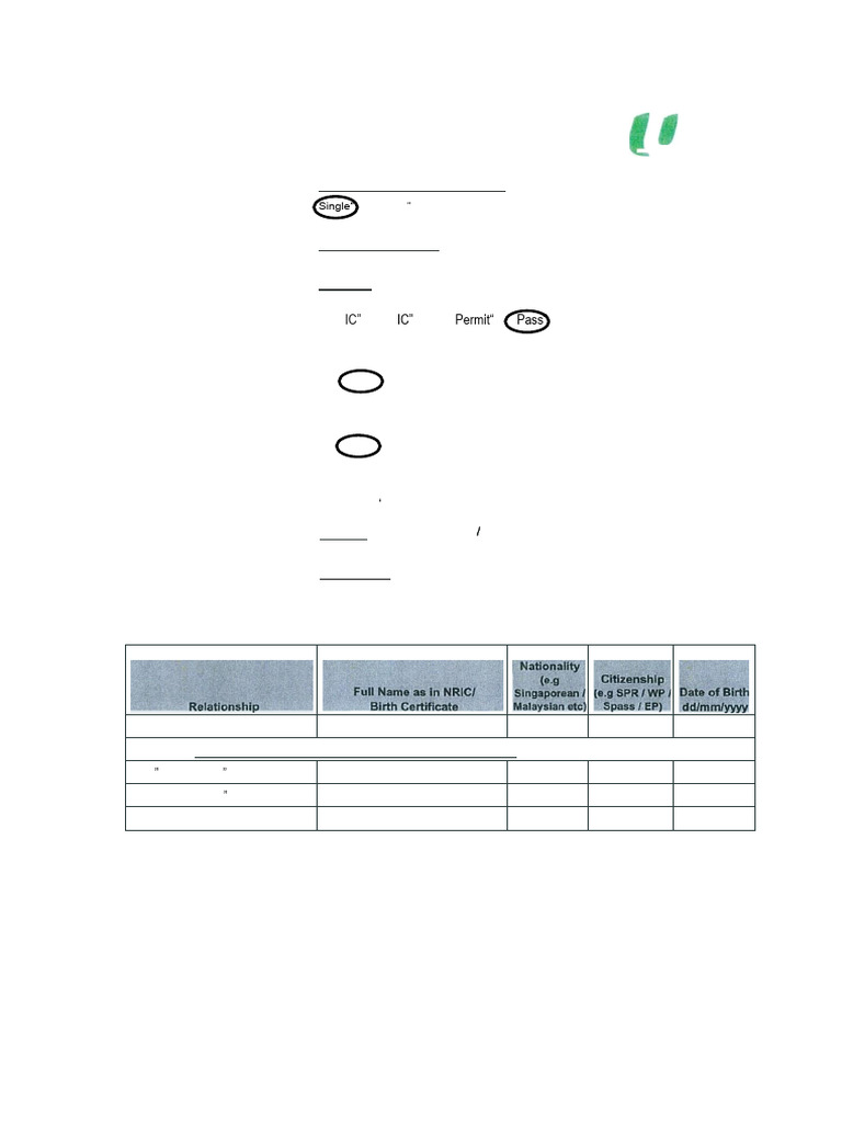 Supplementary Info Form Edited | PDF