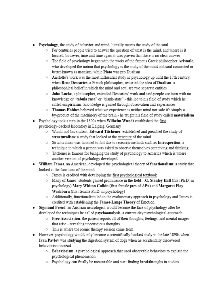 Intro To Psychology | PDF