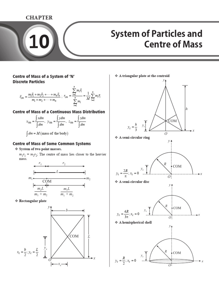 Centre of Mass in Particle Systems | PDF | Collision | Mechanics