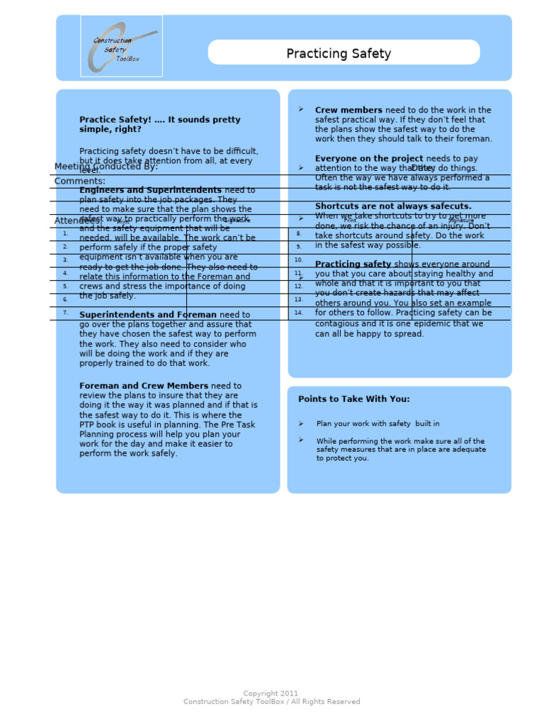 Practicing Safety | PDF