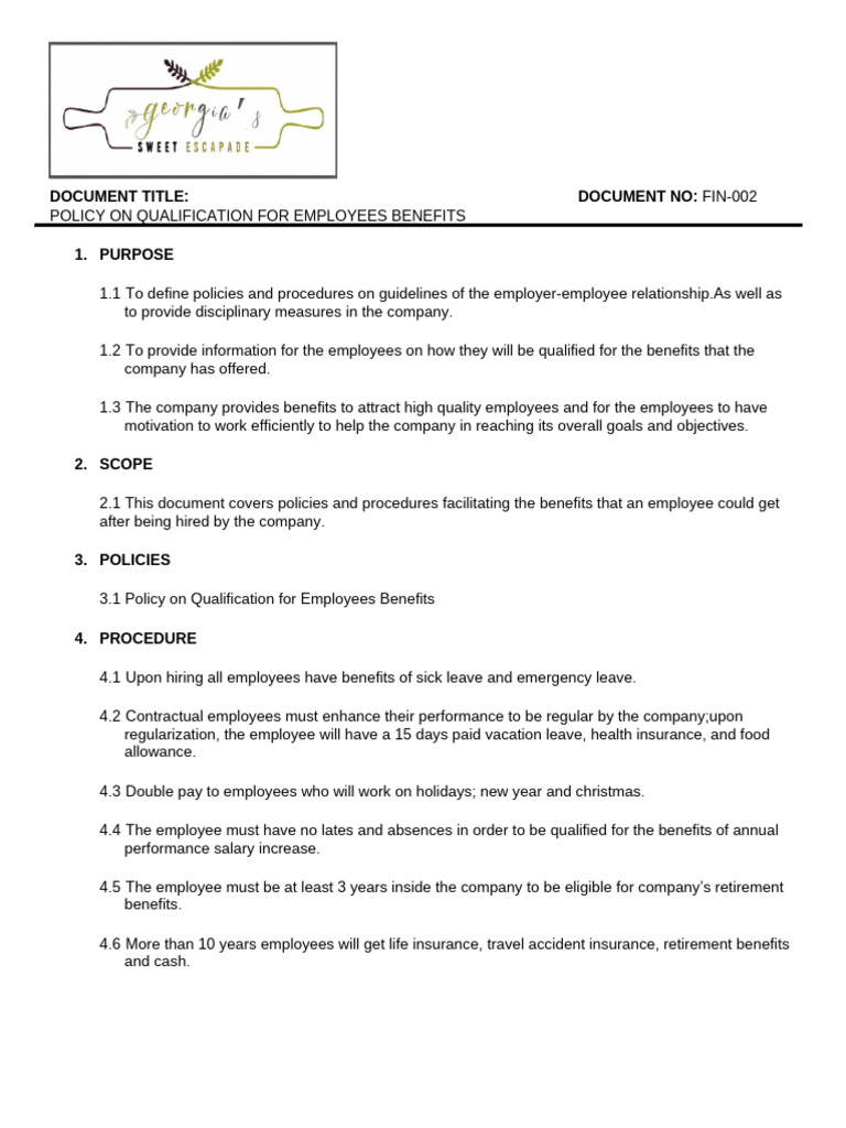 HR Department Policy | PDF