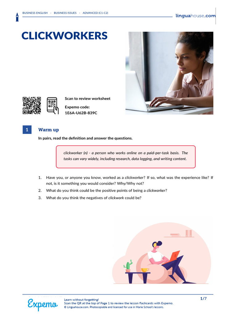 Clickworkers British English Teacher | PDF | Employment | Vocabulary