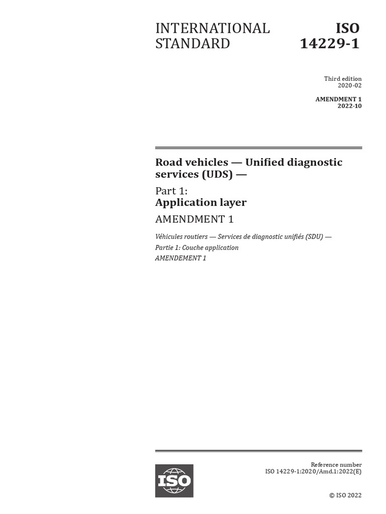 ISO - 14229-1 Amendment-1 | PDF