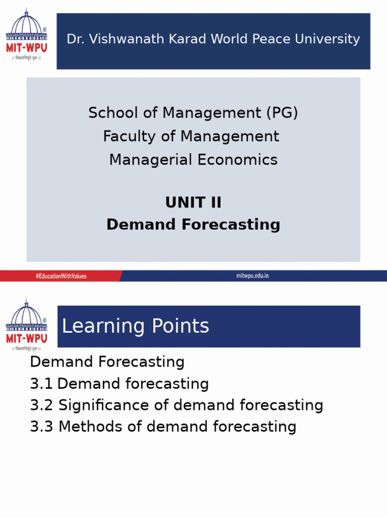 Module II Demand Forecasting | PDF