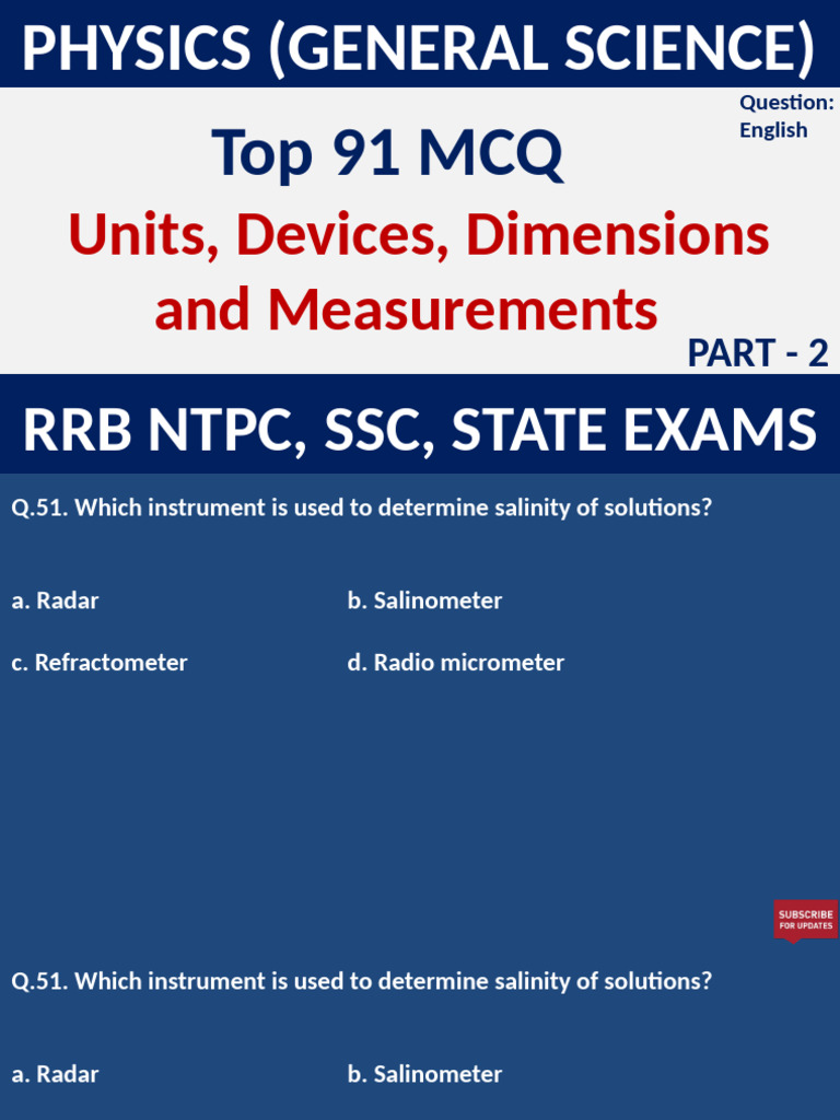 Units Dimensions Physics 2 | PDF
