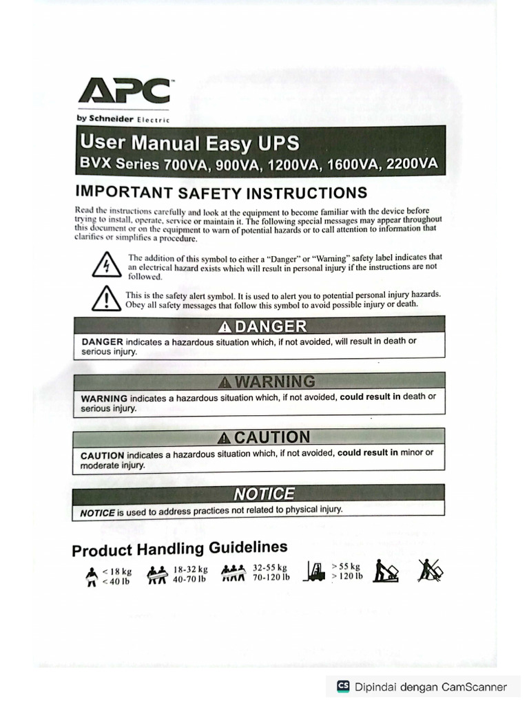 User Manual Easy UPS | PDF