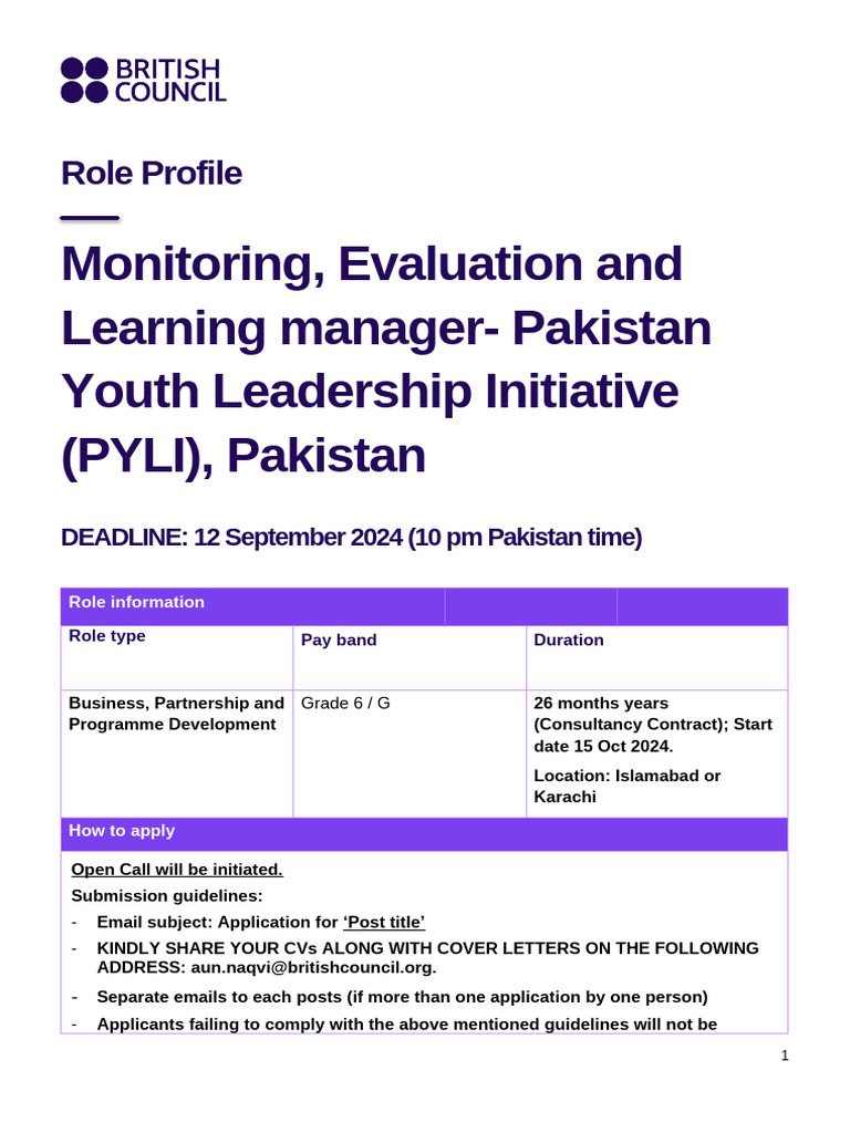 pb6 Monitoring and Evaluation Manager - Rota 2024 | PDF