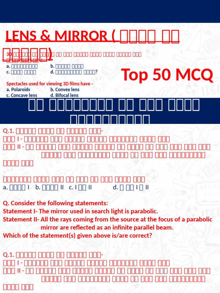 Lenses and Mirrors: Key Concepts | PDF | Mirror | Electromagnetic Radiation
