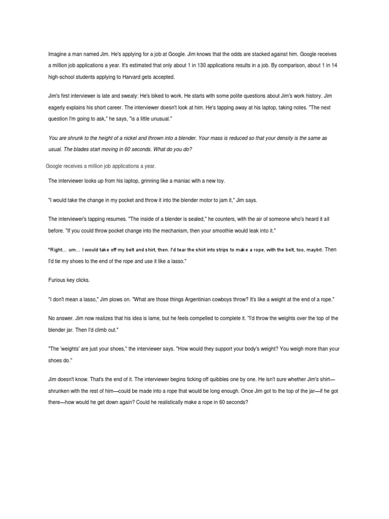 Google Interview | PDF | Job Interview | Balloon