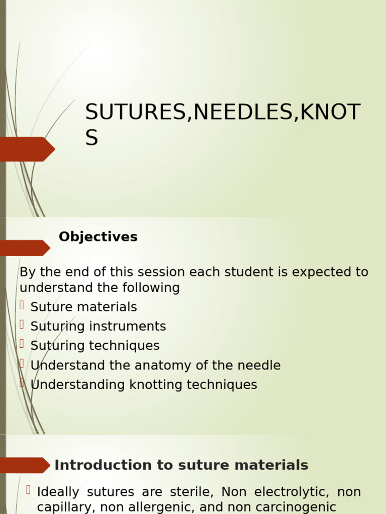 Suturing 1 | PDF