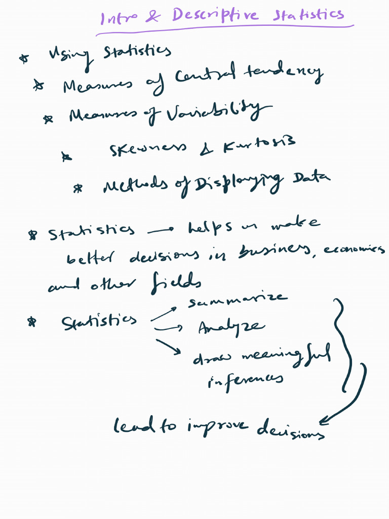 Lecture 9 - Statistics | PDF