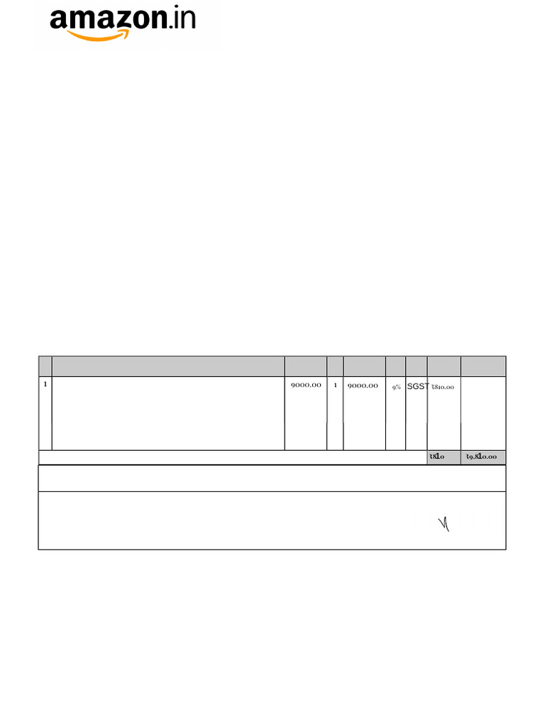 Amazon Frij Bill | PDF