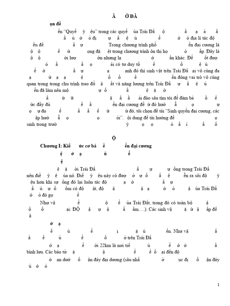 Chuyen de Sinh Quyen Dai Cuong Hoang | PDF