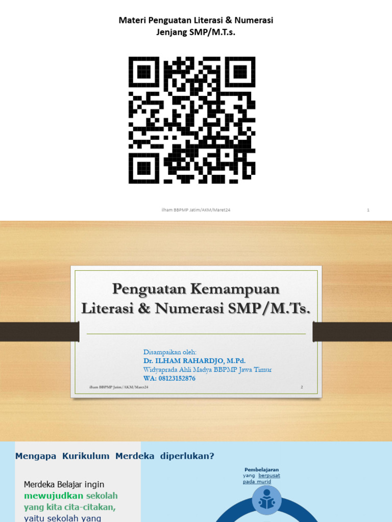 01 - PPT Penguatan Litnum SMP - Sumenep | PDF