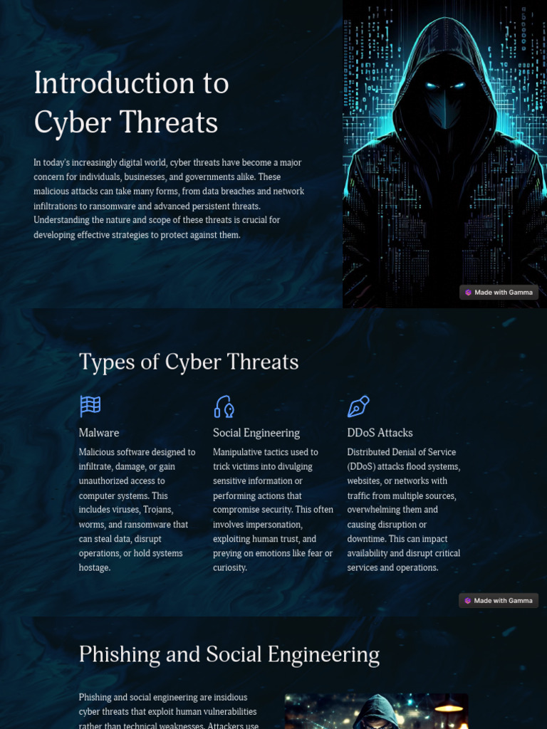 Introduction To Cyber Threats | PDF