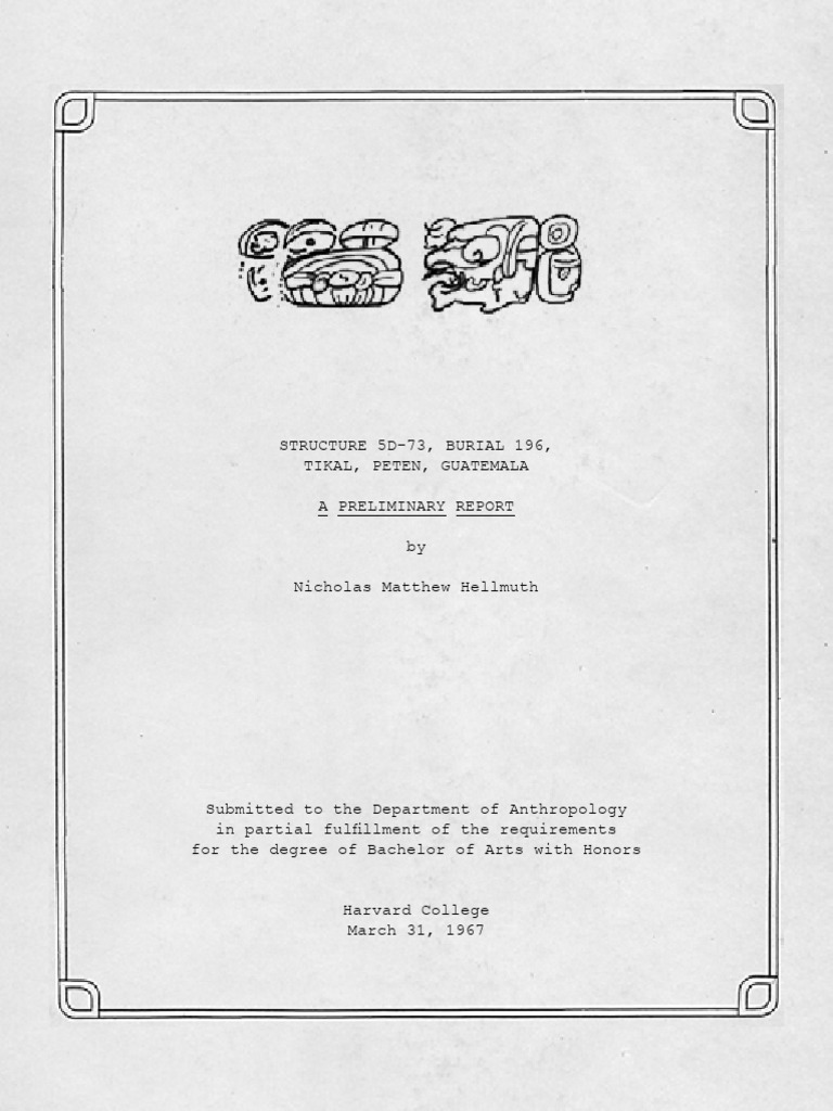 14 Tikal Burial 196 Tomb of The Jade Jaguar Structure 5D 73 Peten ...