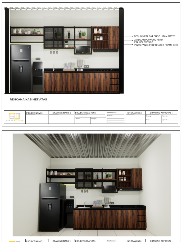 Layout Desain Kitchen + Laundry-1 | PDF