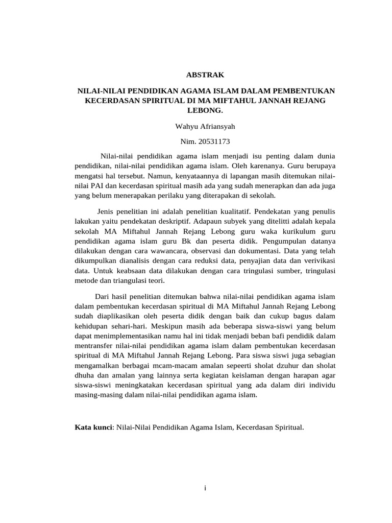 Skripsi Wahyu Afriansyah | PDF