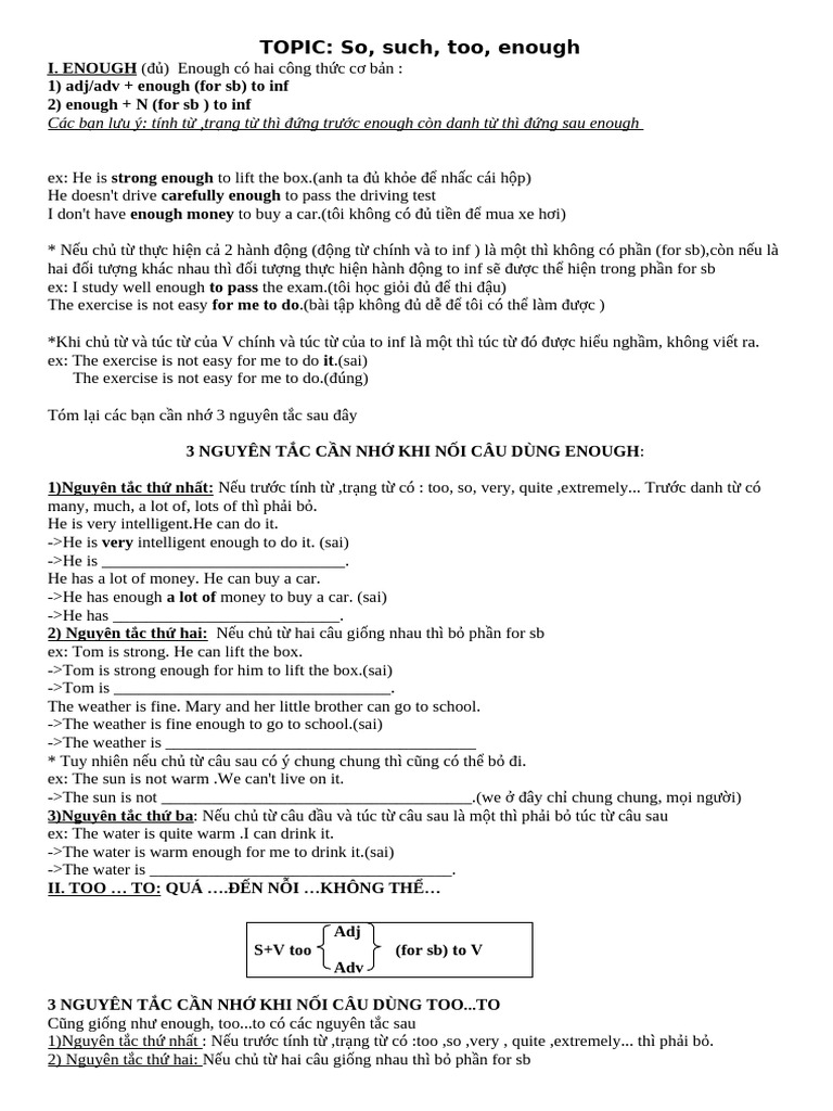 So, Too, Enough | PDF