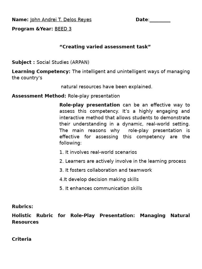Rubric Pdf
