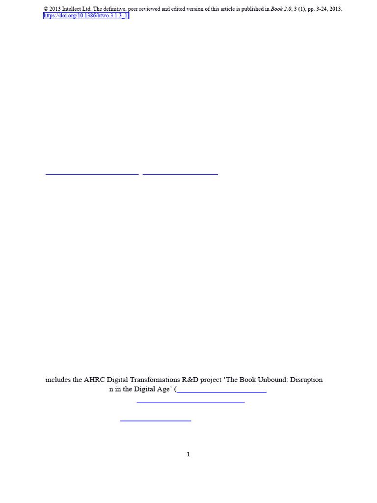 The Digital Publishing Communications Circuit | PDF