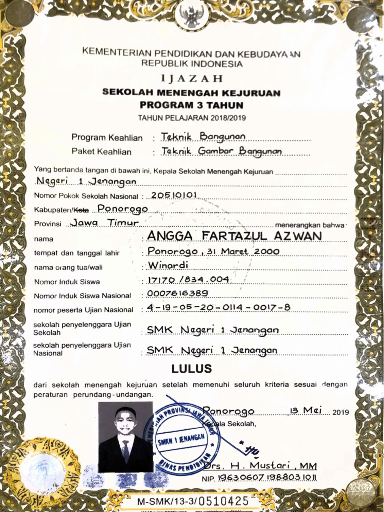 Scan Ijazah Asli | PDF
