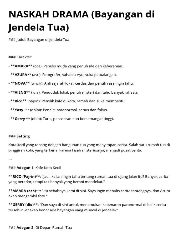 Naskah Drama | PDF