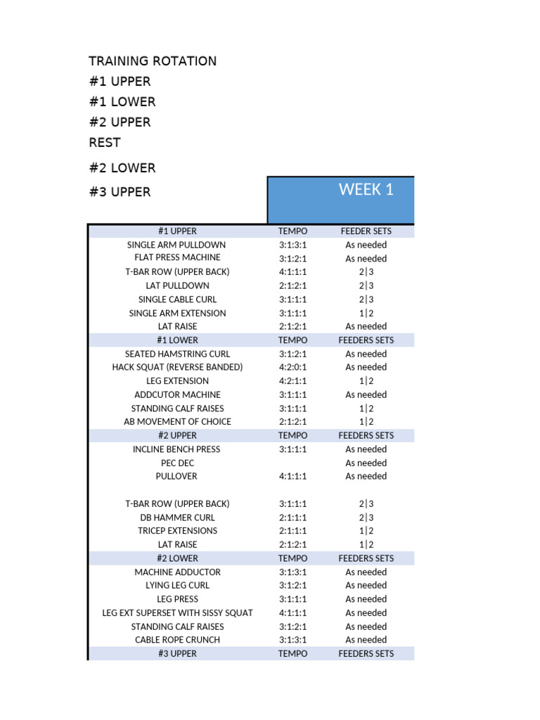 Jdaver 6 Week Bodybuilding Program X | PDF