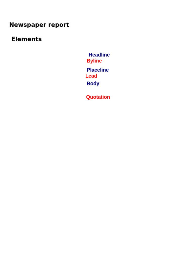 Writing A News Report | PDF