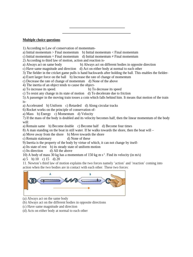 Class IX Science L - Force and Laws of Motion Assignment | PDF