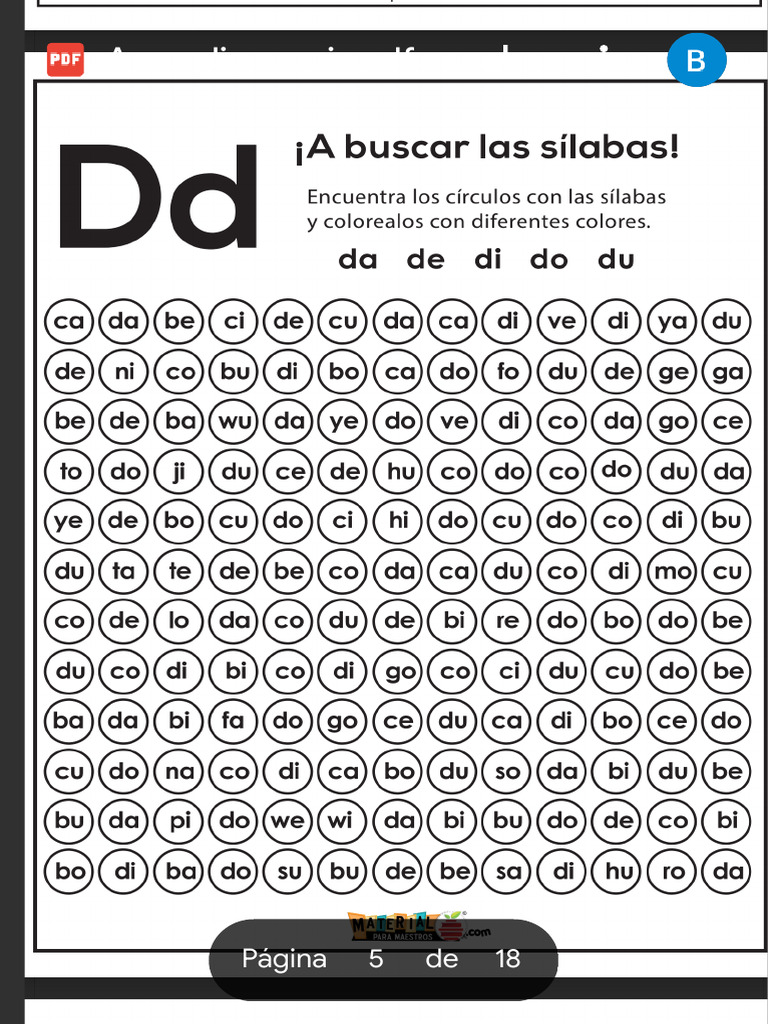 Aprendiendo A Leer - 8 - Da de Di Do Du Copia - PDF - Google Drive 2 | PDF