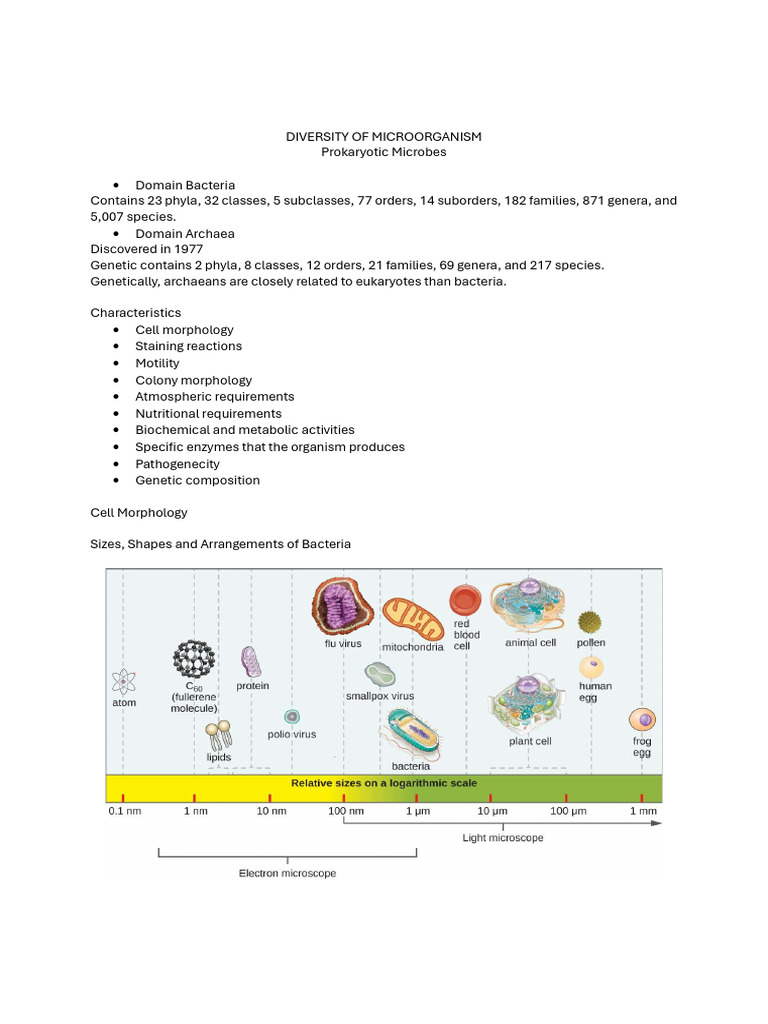 Diversity of Microorganisms | PDF