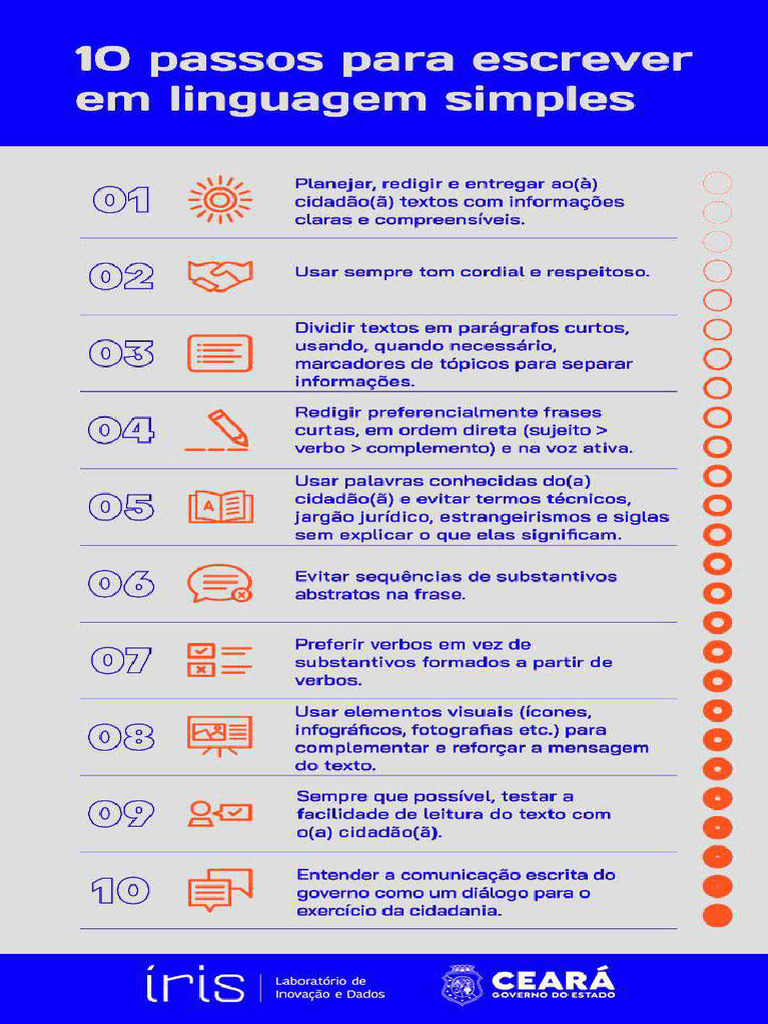 10 Passos para Escrever em Linguagem Simples | PDF