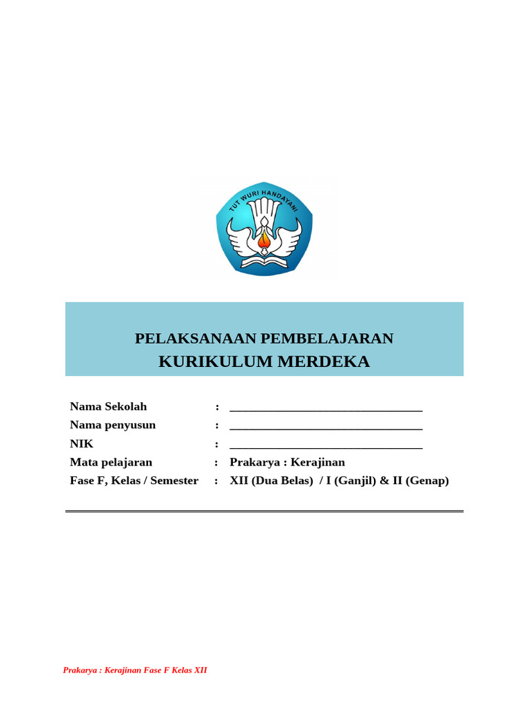 Jurnal Mengajar Harian Kurikulum Merdeka | PDF | Seni