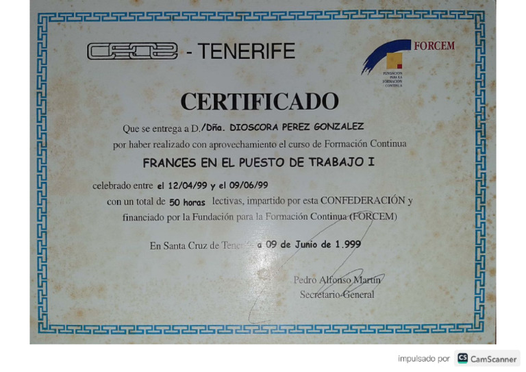 Certificado Francés | PDF