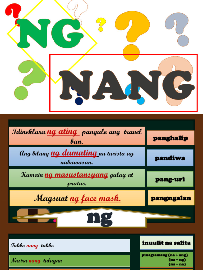 Aralin 6 Gamit NG Nang at NG | PDF