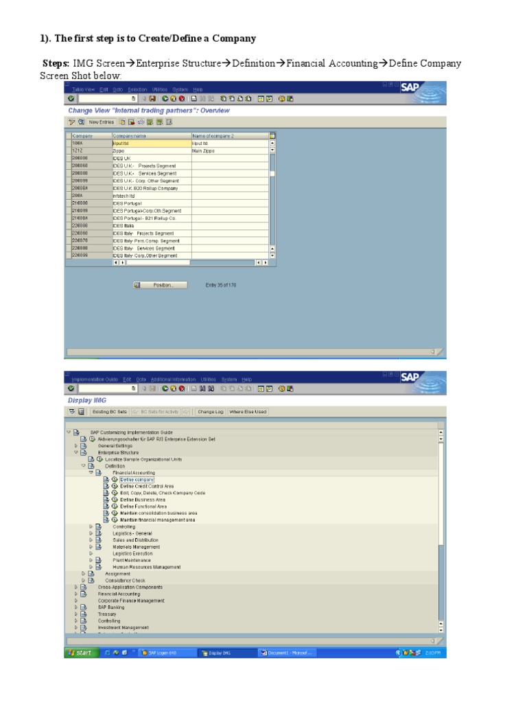 Create and Define Company Codes | PDF | Finance & Money Management ...