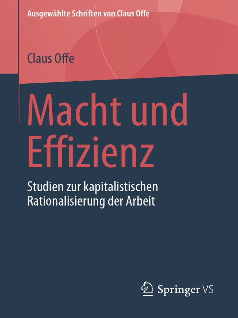 Macht Und Effizienz: Claus Offe | PDF