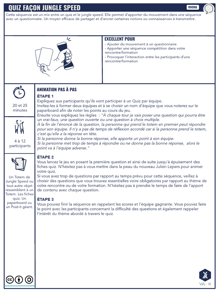 Quiz Facon Jungle Speed | PDF
