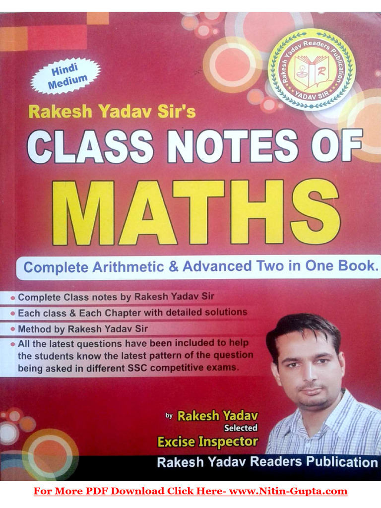 Maths Handwritten Notes by Rakesh Yadav in Hindi | PDF