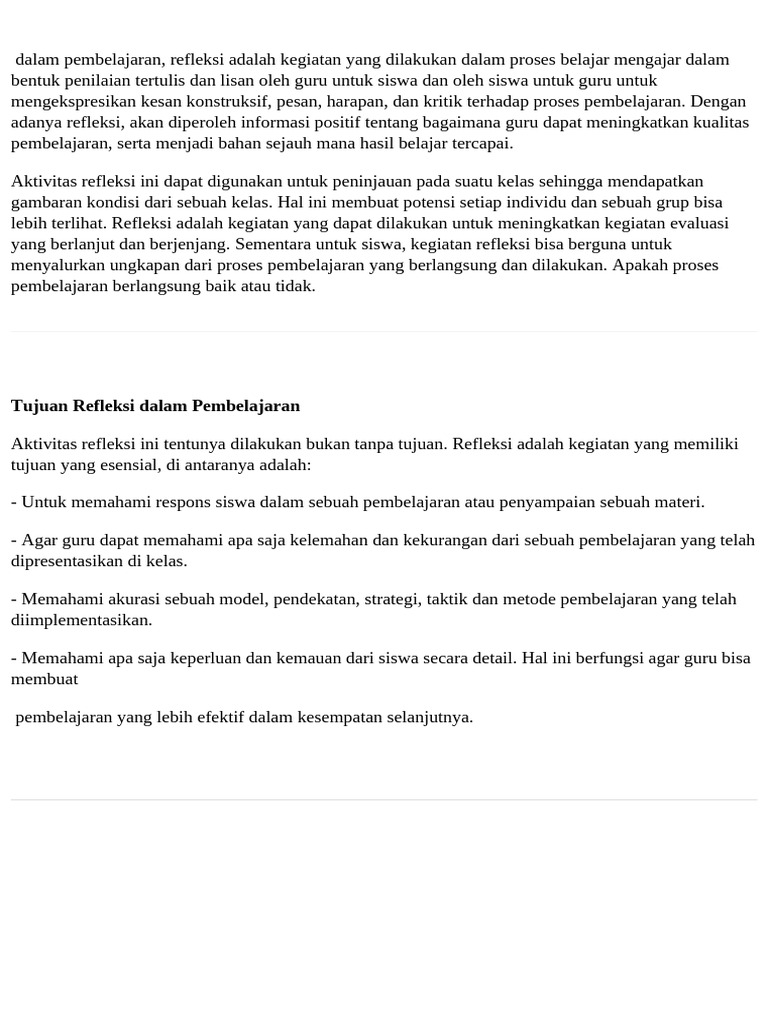 Refleksi Diri Siswa Pdf