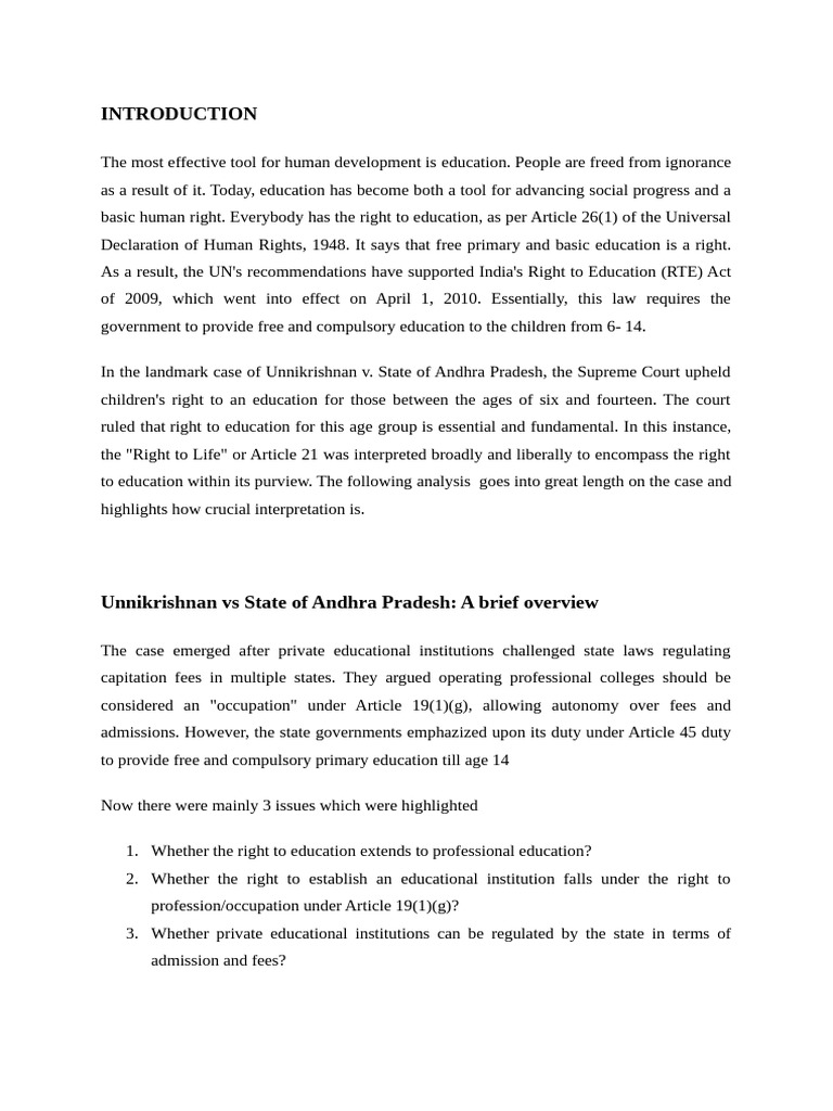 Unnikrishnan Vs State of Andhra Pradesh | PDF | Social Ethics | Legal Documents