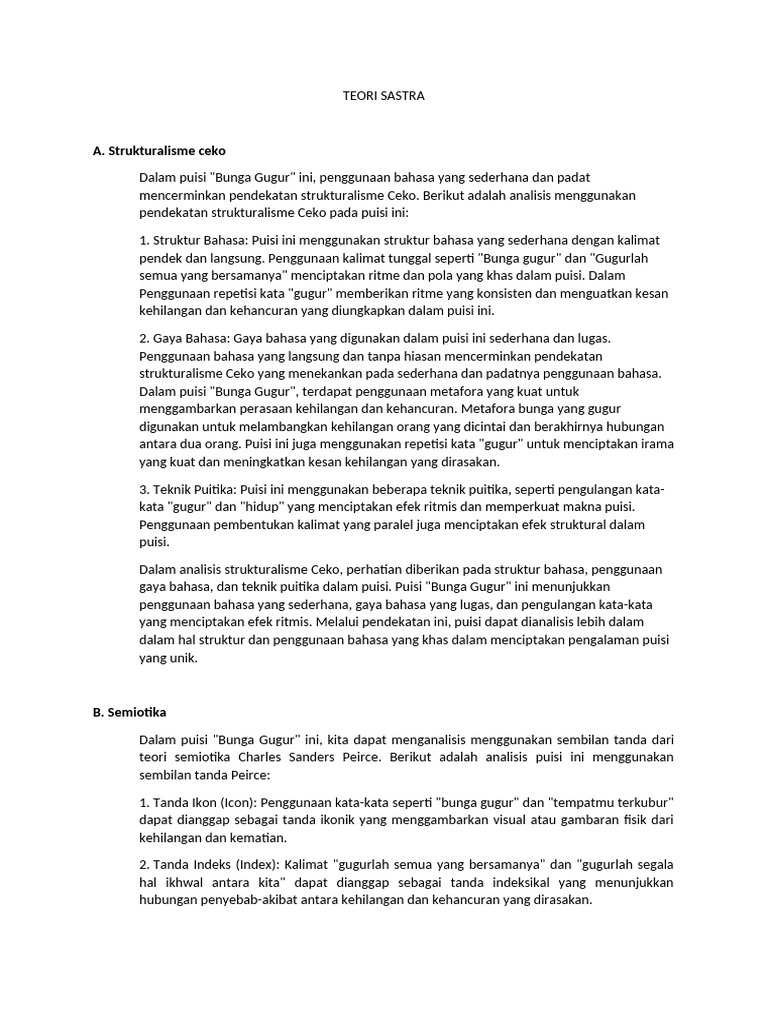 Teori Sastra | PDF