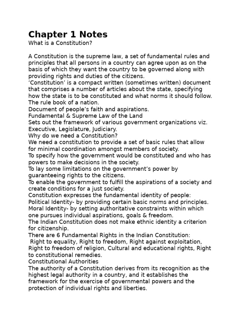 Chapter 1 Notes | PDF