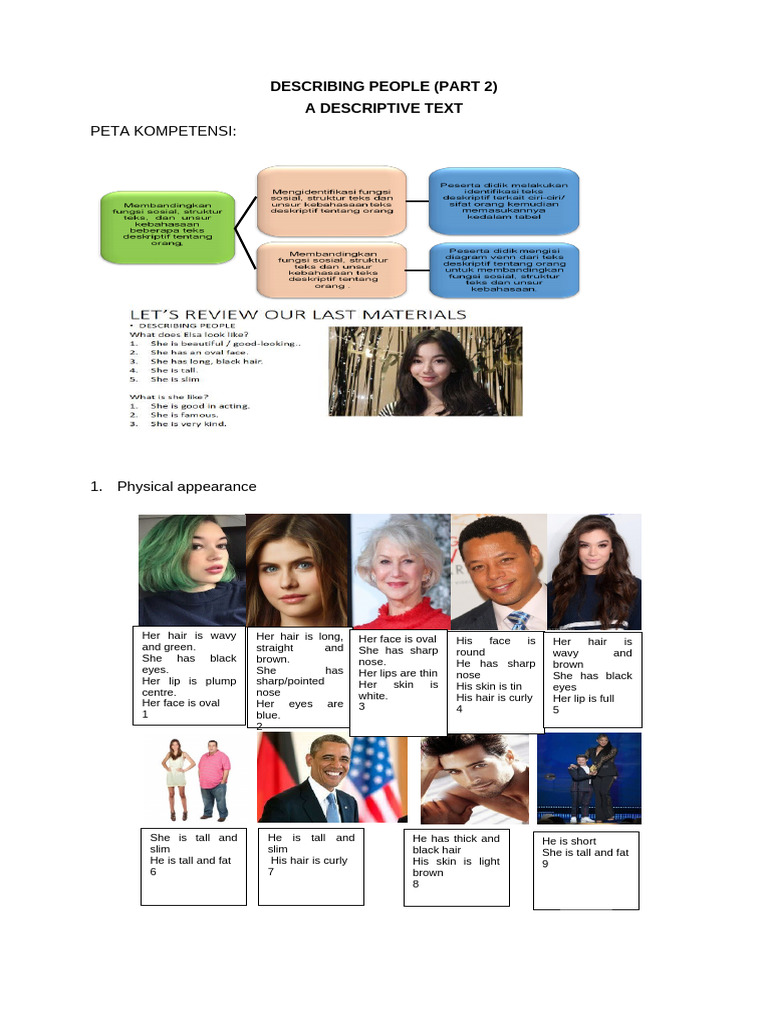 Materi Describing People Part 2-1 | PDF