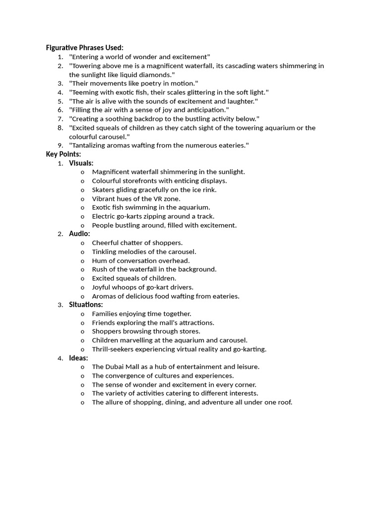 Dubai Mall Article Notes | PDF