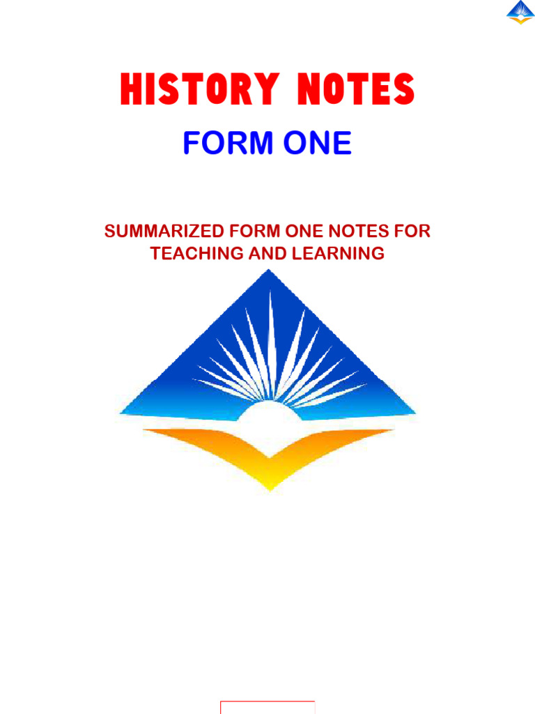 History Form One Notes | PDF