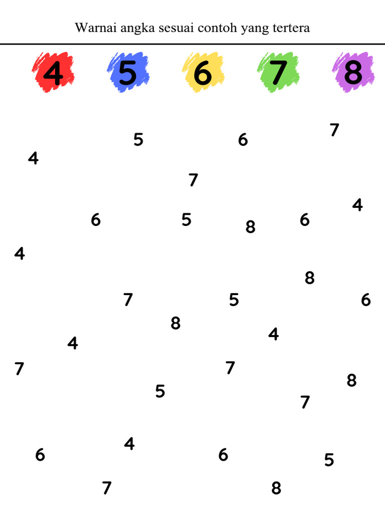 Mewarnai Angka | PDF